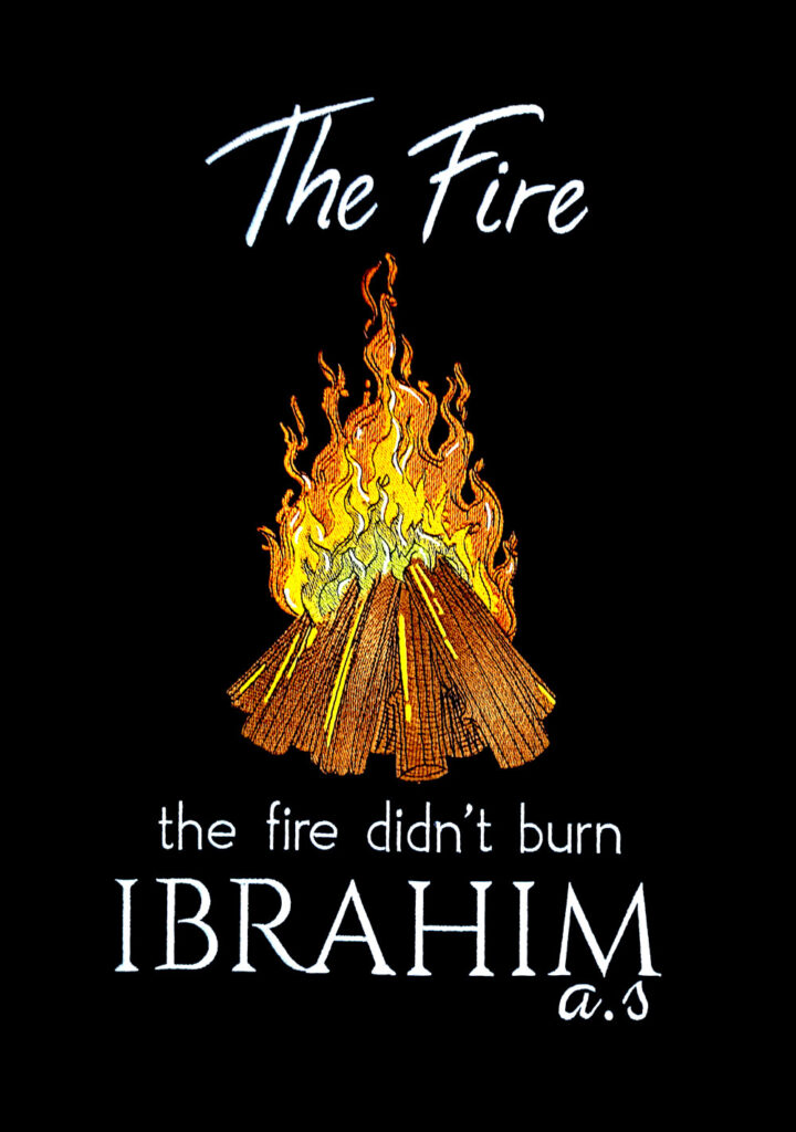 Prophet Ibrahim A.S - The Fire - Embroidery Wall Frame - Sui Dhaga Tales